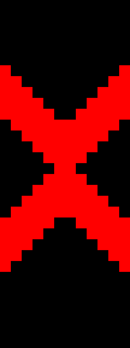 Pixilart - the red X by RocketFizzTX