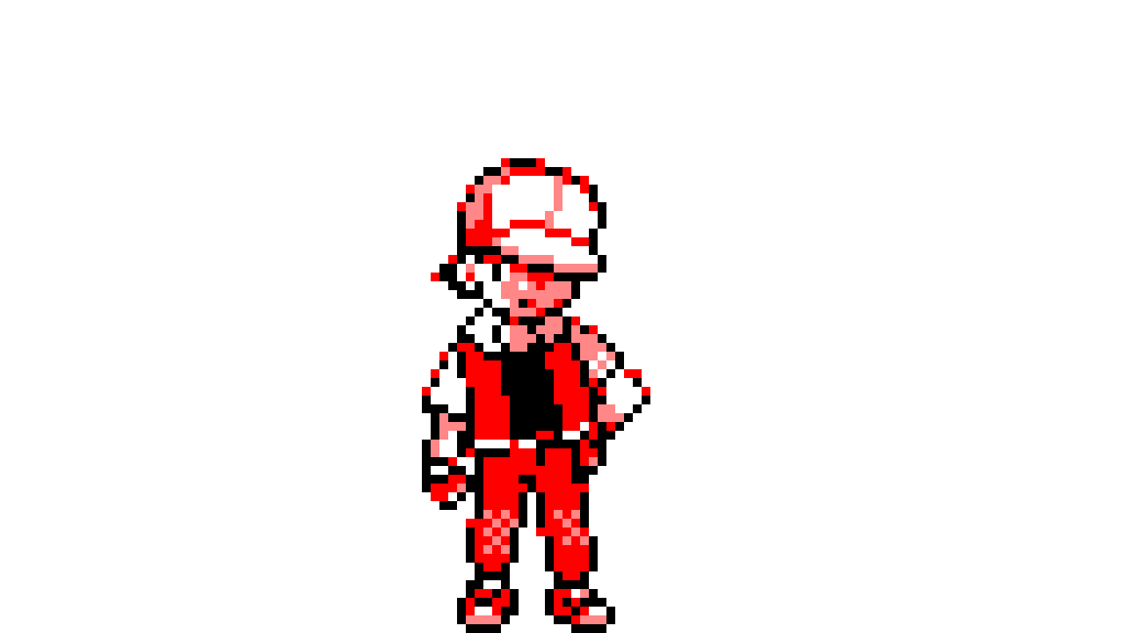 Pixilart - pokemon trainer red by RetroKid23