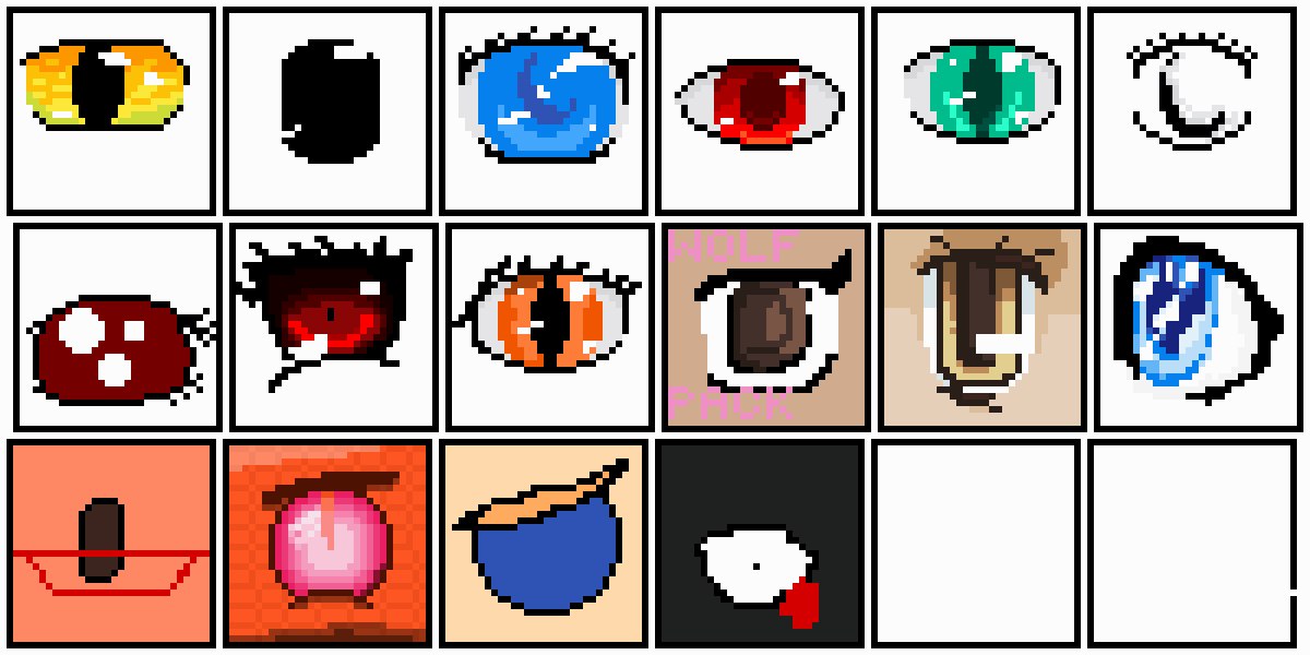 Editing eye collab - Free online pixel art drawing tool - Pixilart