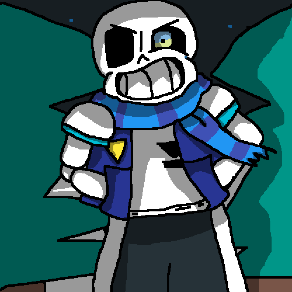 Pixilart - Inverted fate sans by Skigglyram25