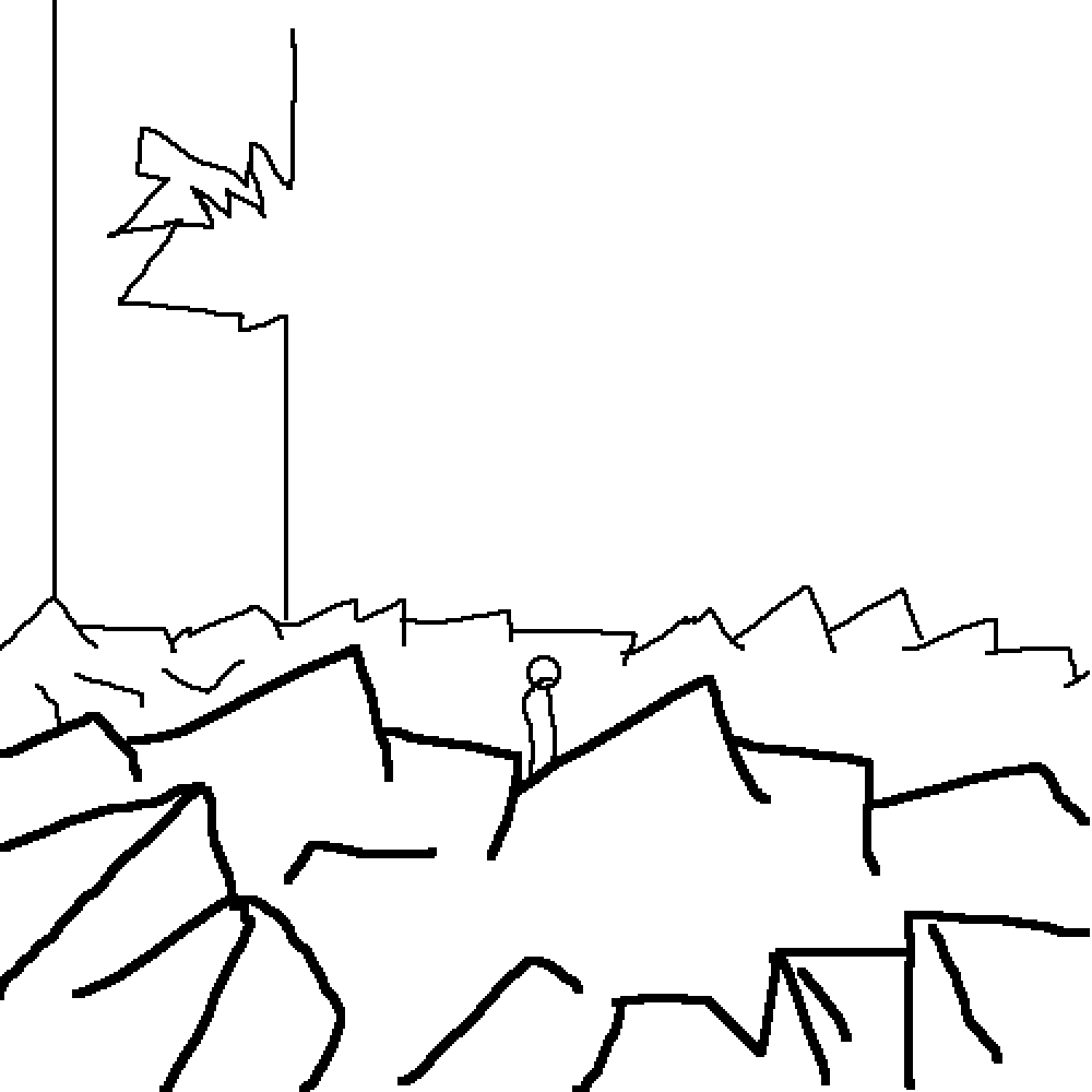 Pixilart - climbing out of rubble by A-fox-named-nix