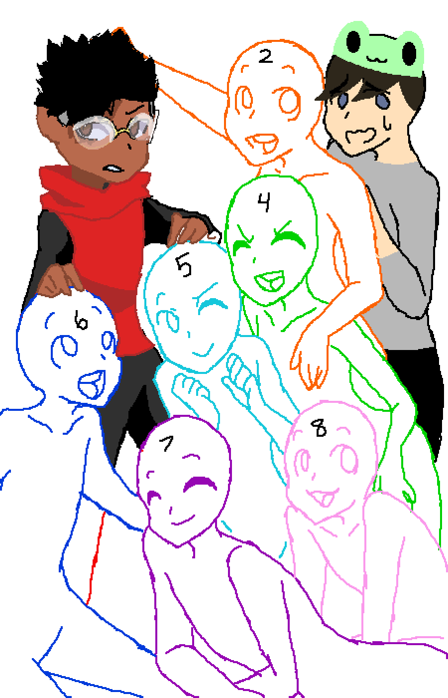 Editing 8 Person Base edit - Free online pixel art drawing tool - Pixilart