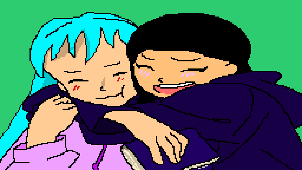 Editing Hugging Collab - Free online pixel art drawing tool - Pixilart