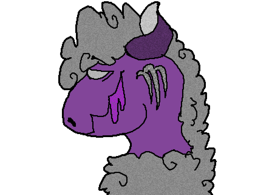 Pixilart - purple monster by LetTheFoxSar