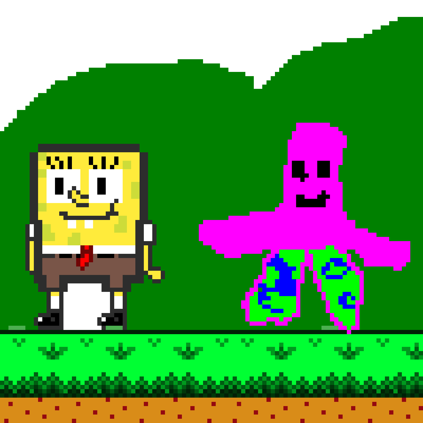 Pixilart - spongebob and patrick by Anonymous