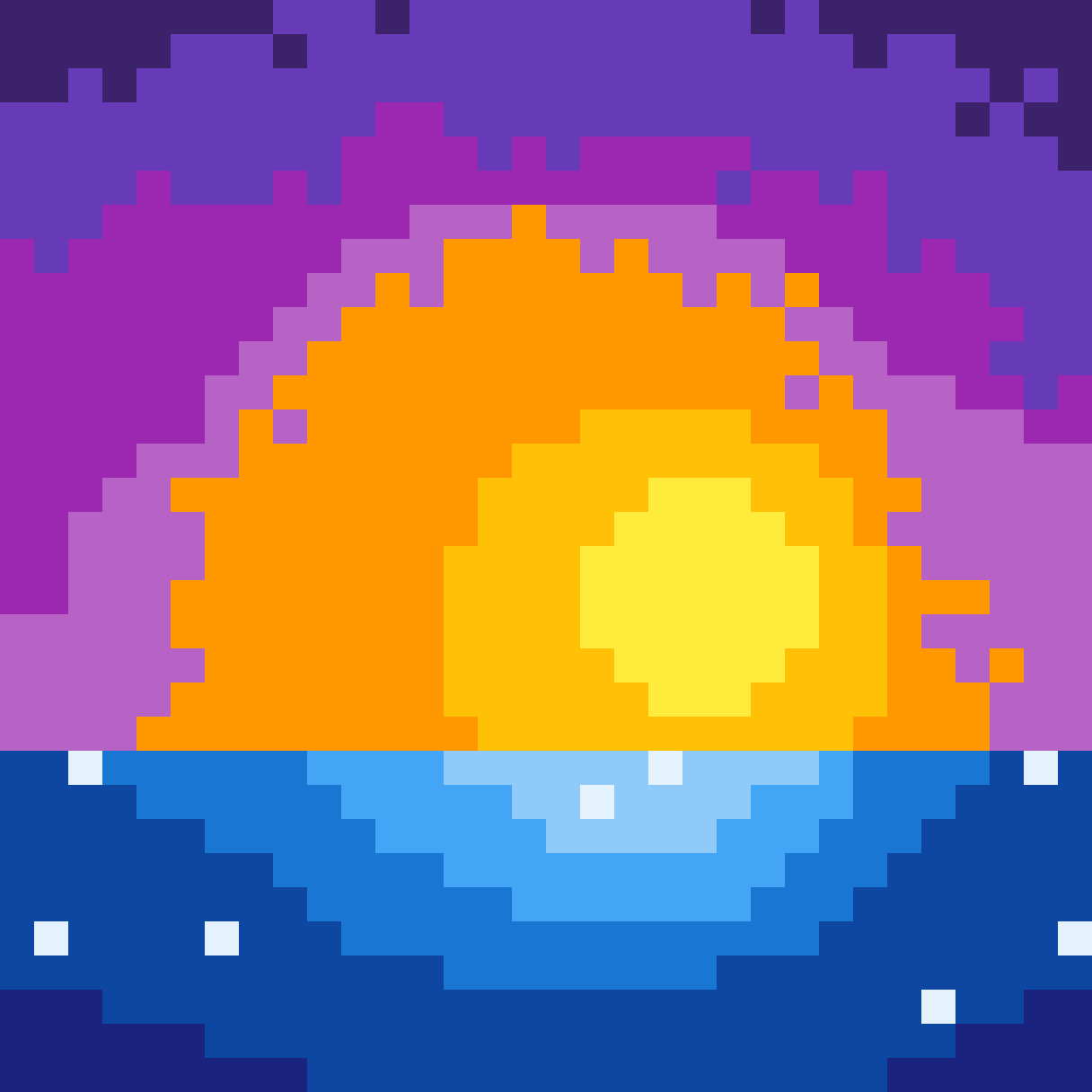 Editing Sunset on the Open Sea - Free online pixel art drawing tool ...