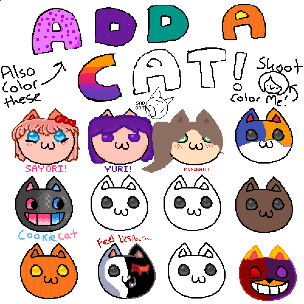 Edición i added a sad cat - Herramienta gratuita de dibujo en línea de ...