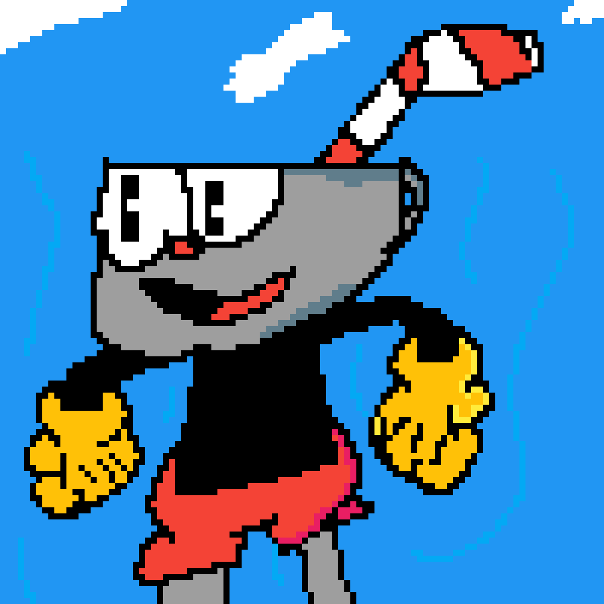 Editing cuphead - Free online pixel art drawing tool - Pixilart
