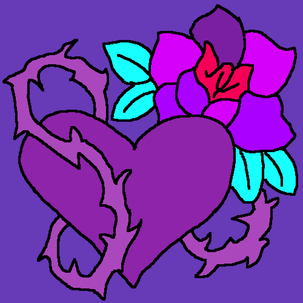 Pixilart - Purple Rose Heart Thing by PurplePandaClan