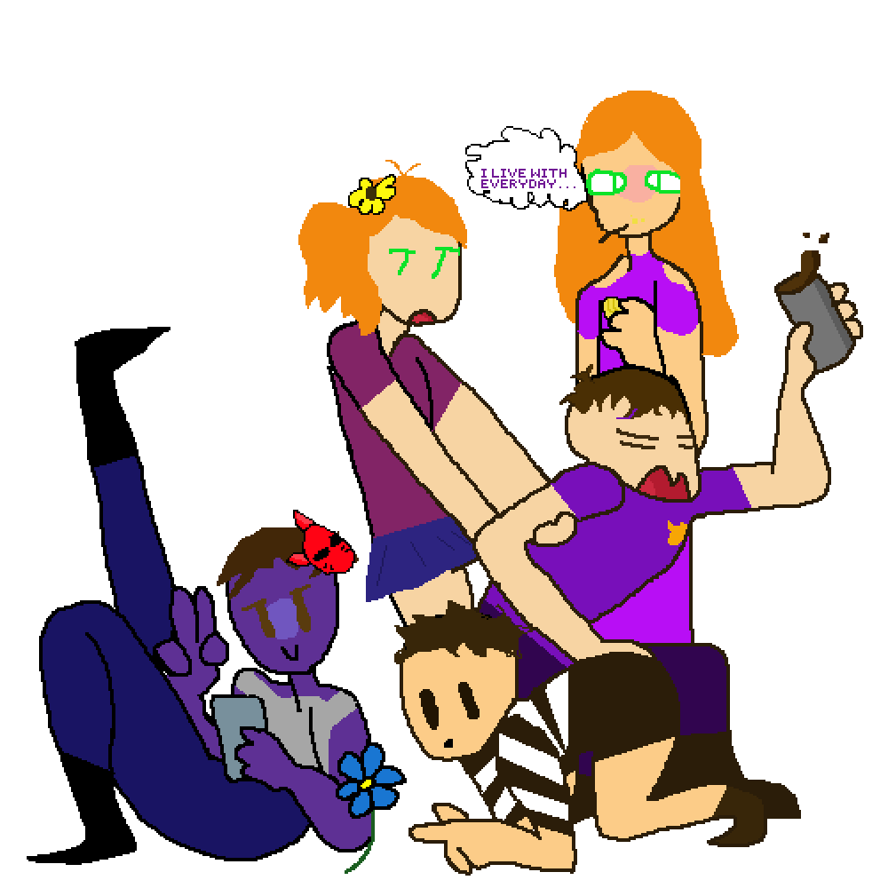 Editing afton family irl - Free online pixel art drawing tool - Pixilart