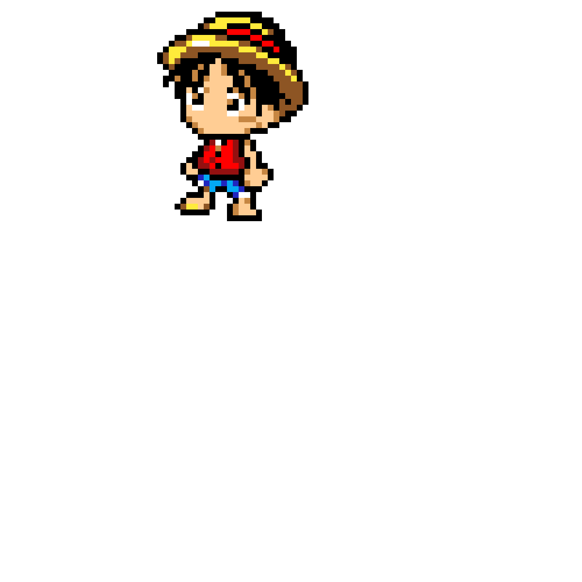 Editing luffy - Free online pixel art drawing tool - Pixilart
