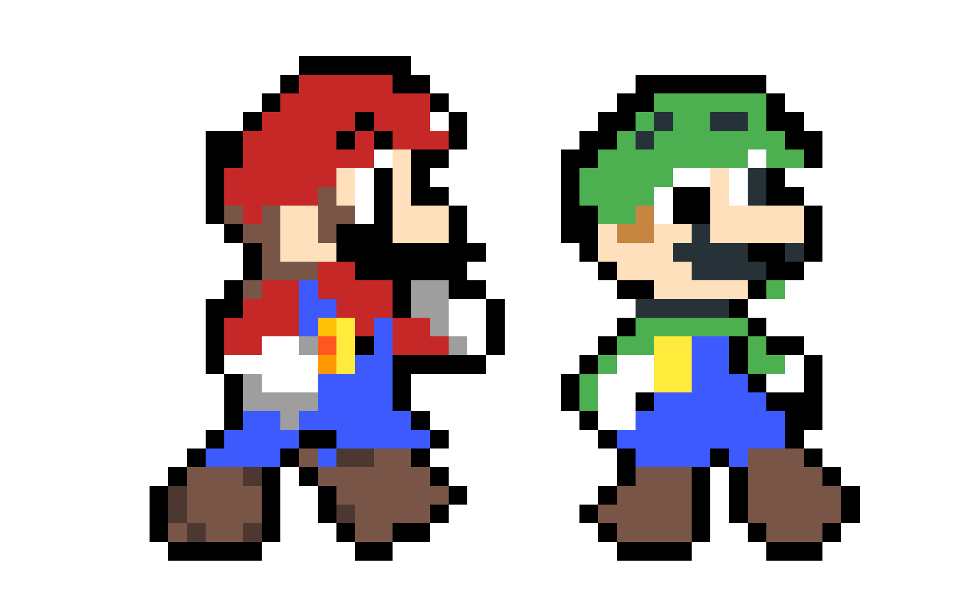 Pixilart - Mario and Luigi idle wip by Jiyan