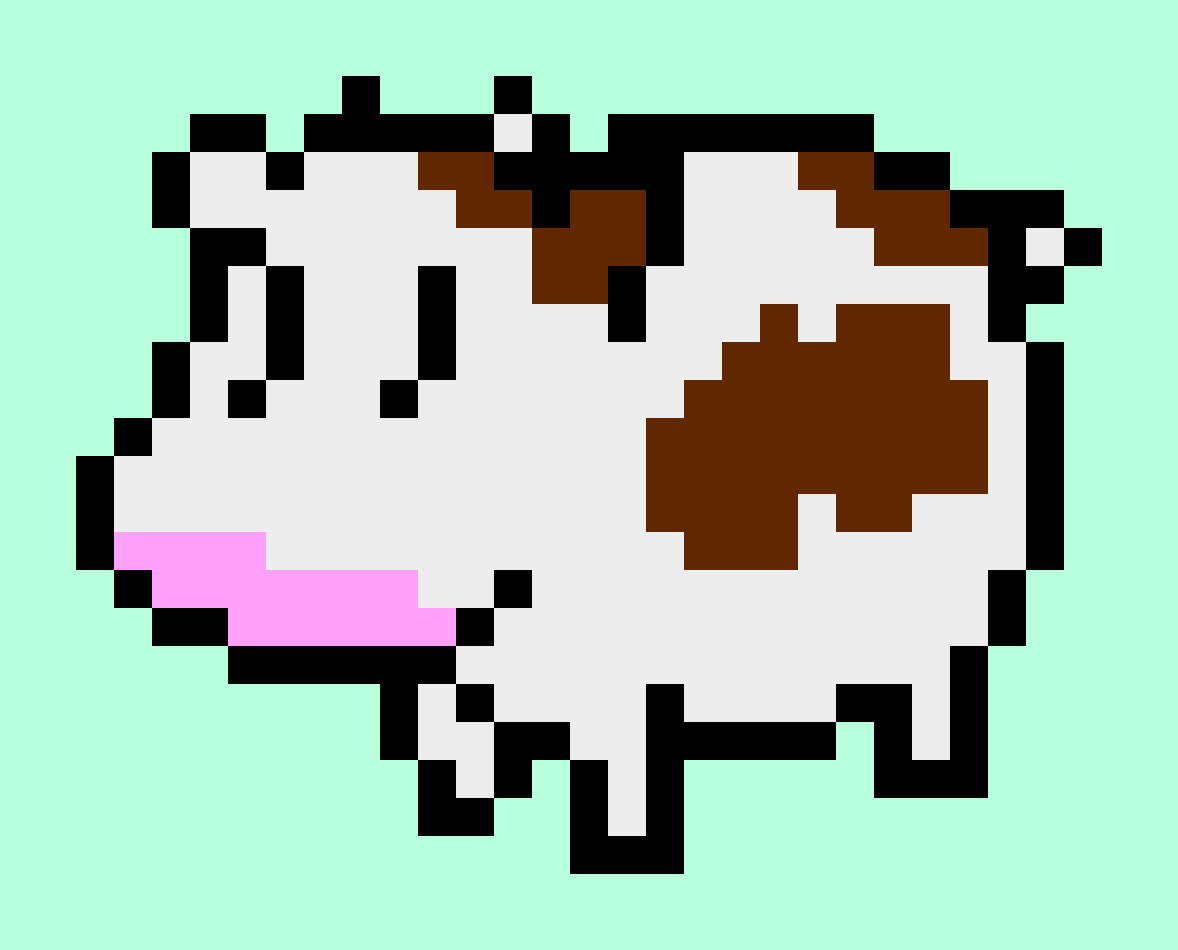 Pixilart - Pixel cow by Newby360