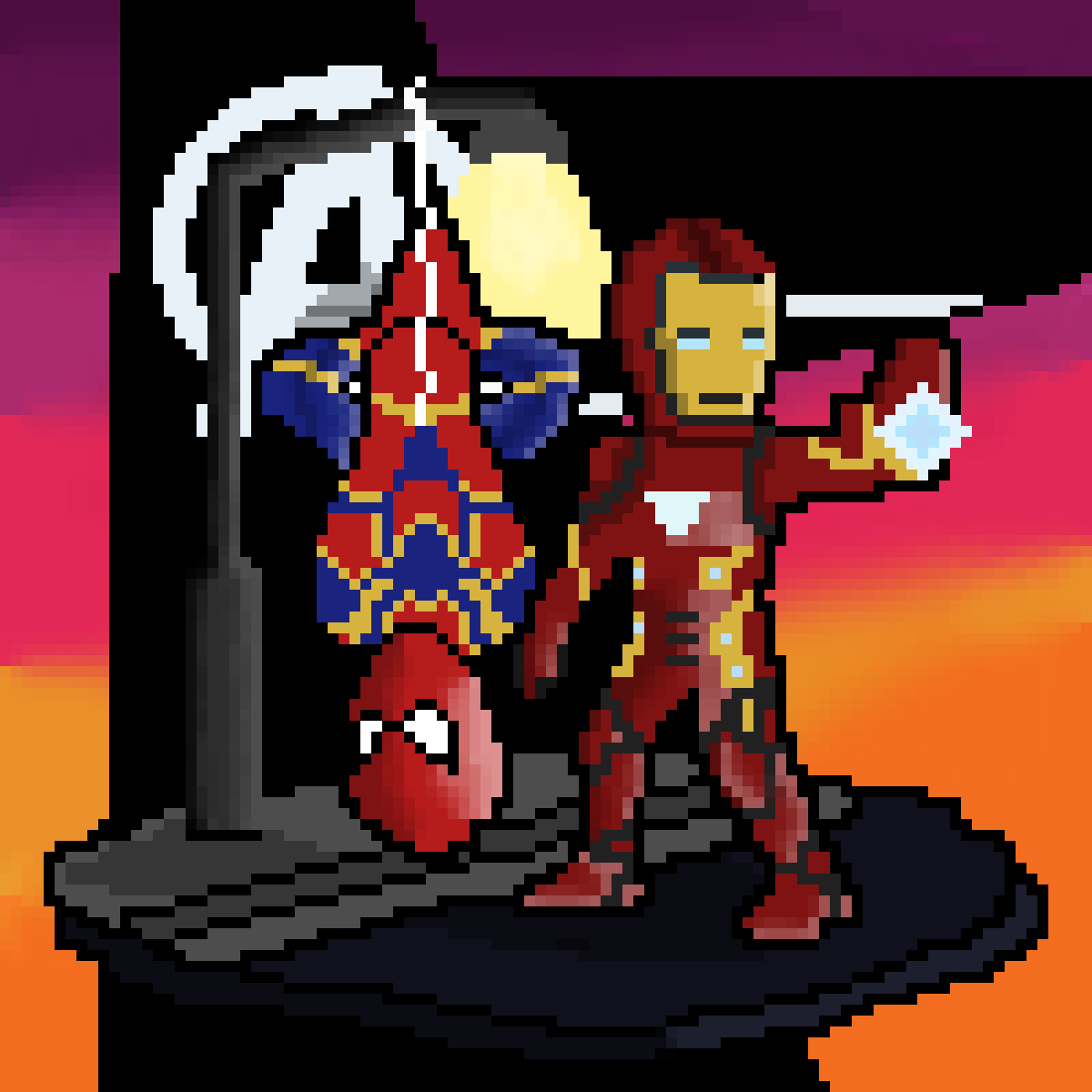 Pixilart - spider man and ironman by JackyNG