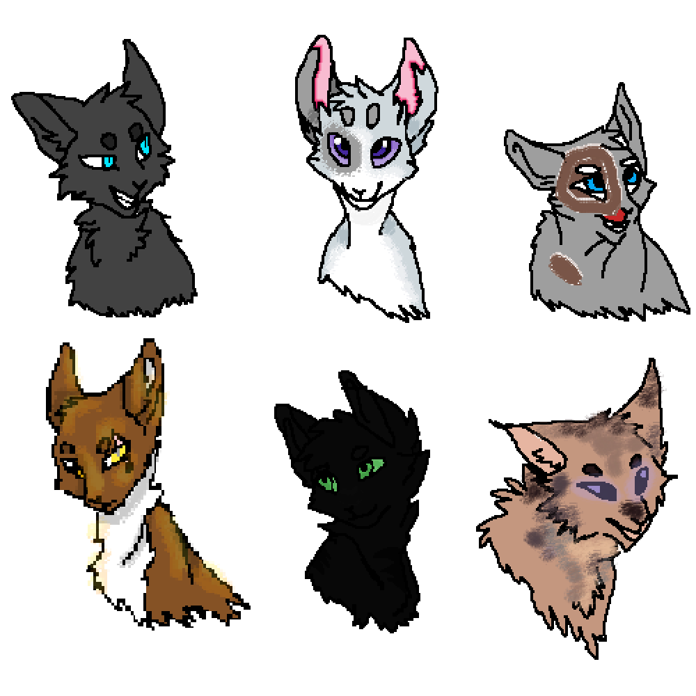 Editing Warrior Cats Collab - Free online pixel art drawing tool - Pixilart