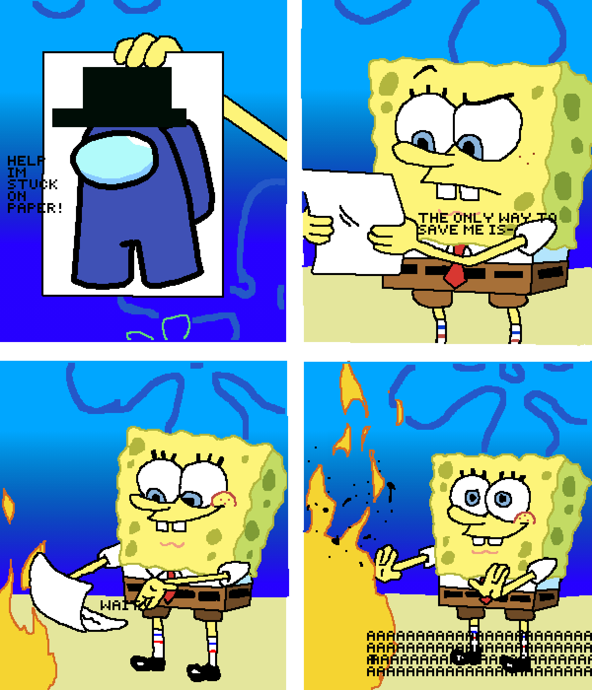 Pixilart - SpongeBob Meme Template by Mcfist-sus