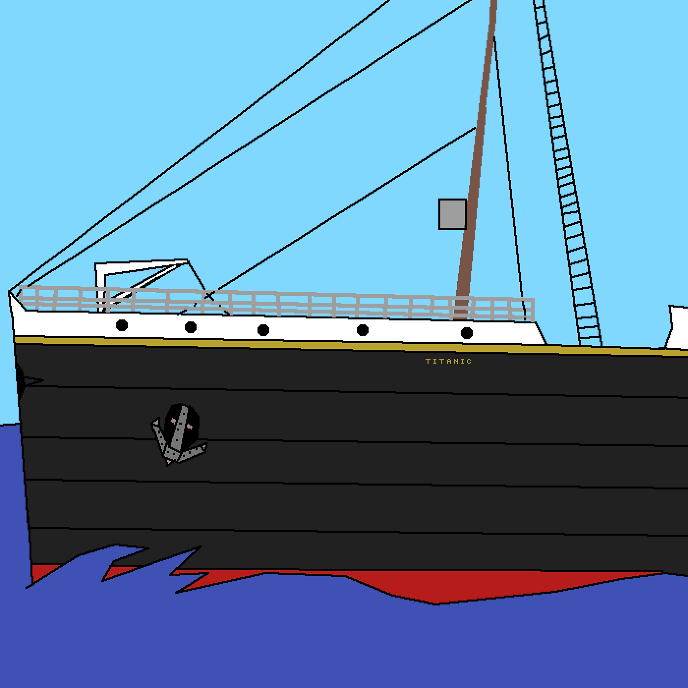 Pixilart - Titanic s Bow by Rubiks-The-Wolf