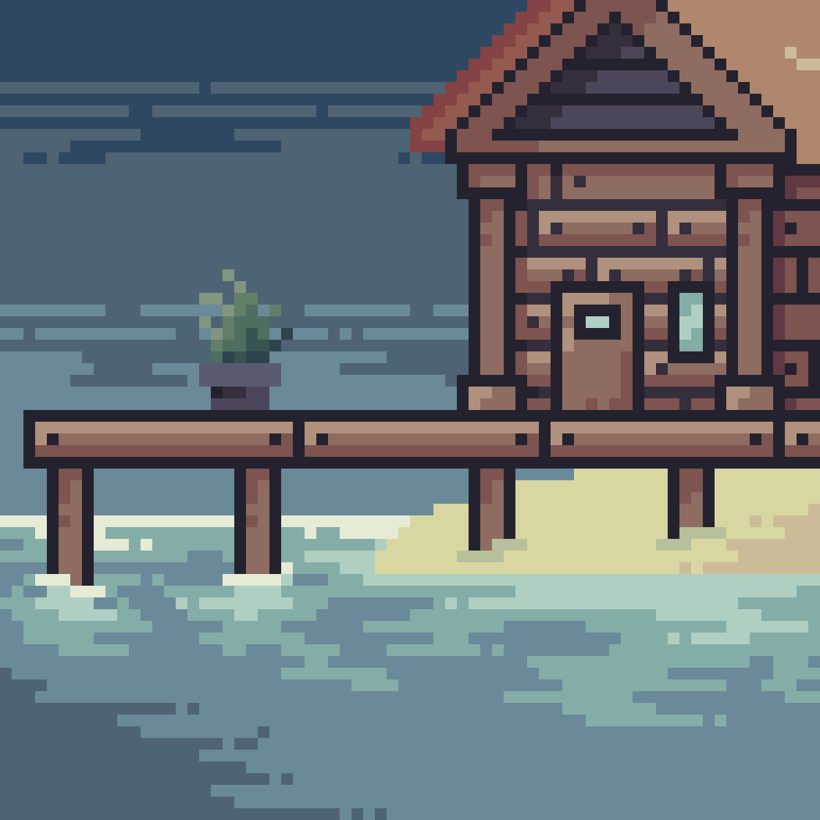 Pixilart - dock house by Yedamameday