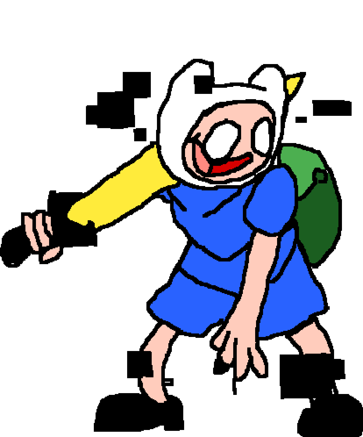 Pixilart - Corrupted Fin Fnf by Mr-Dino-On-YT