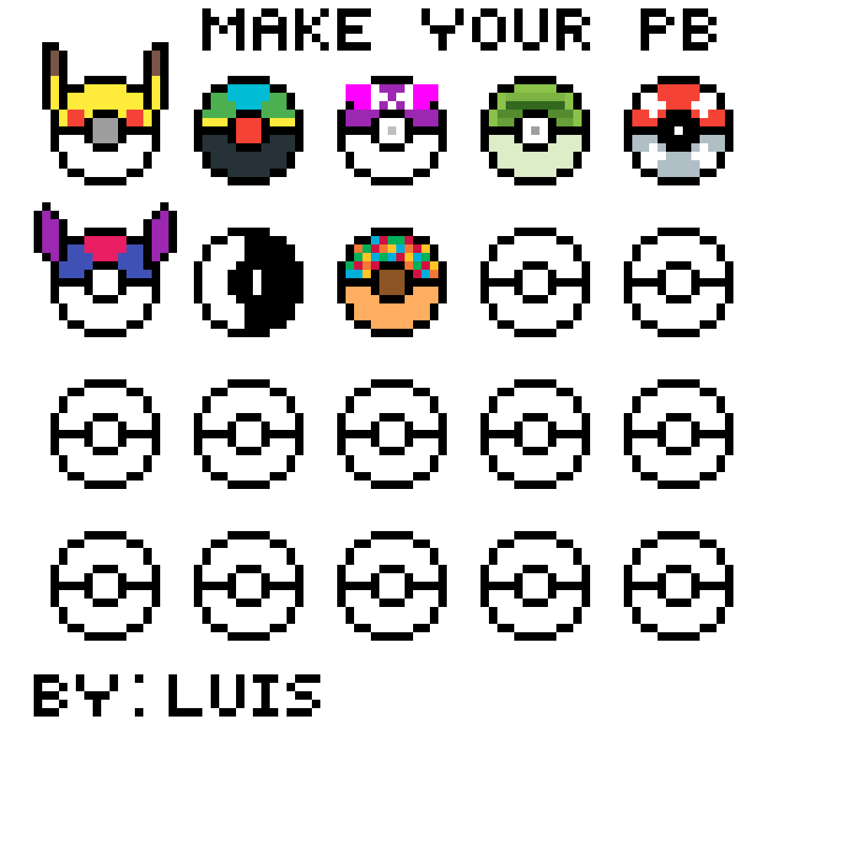 Editing pokemon ----- - Free online pixel art drawing tool - Pixilart