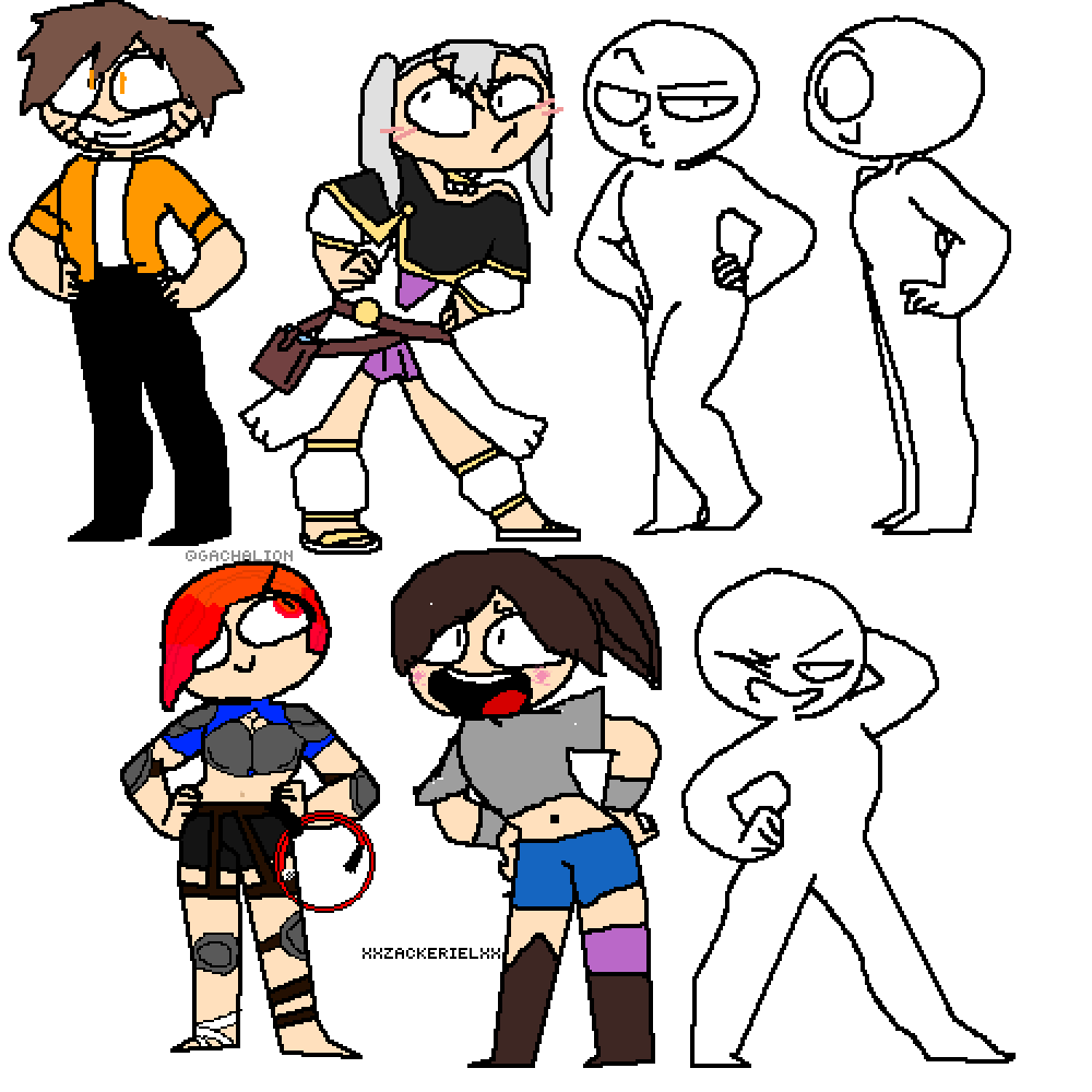 Editing My GenderBend OF My OC - Free online pixel art drawing tool ...