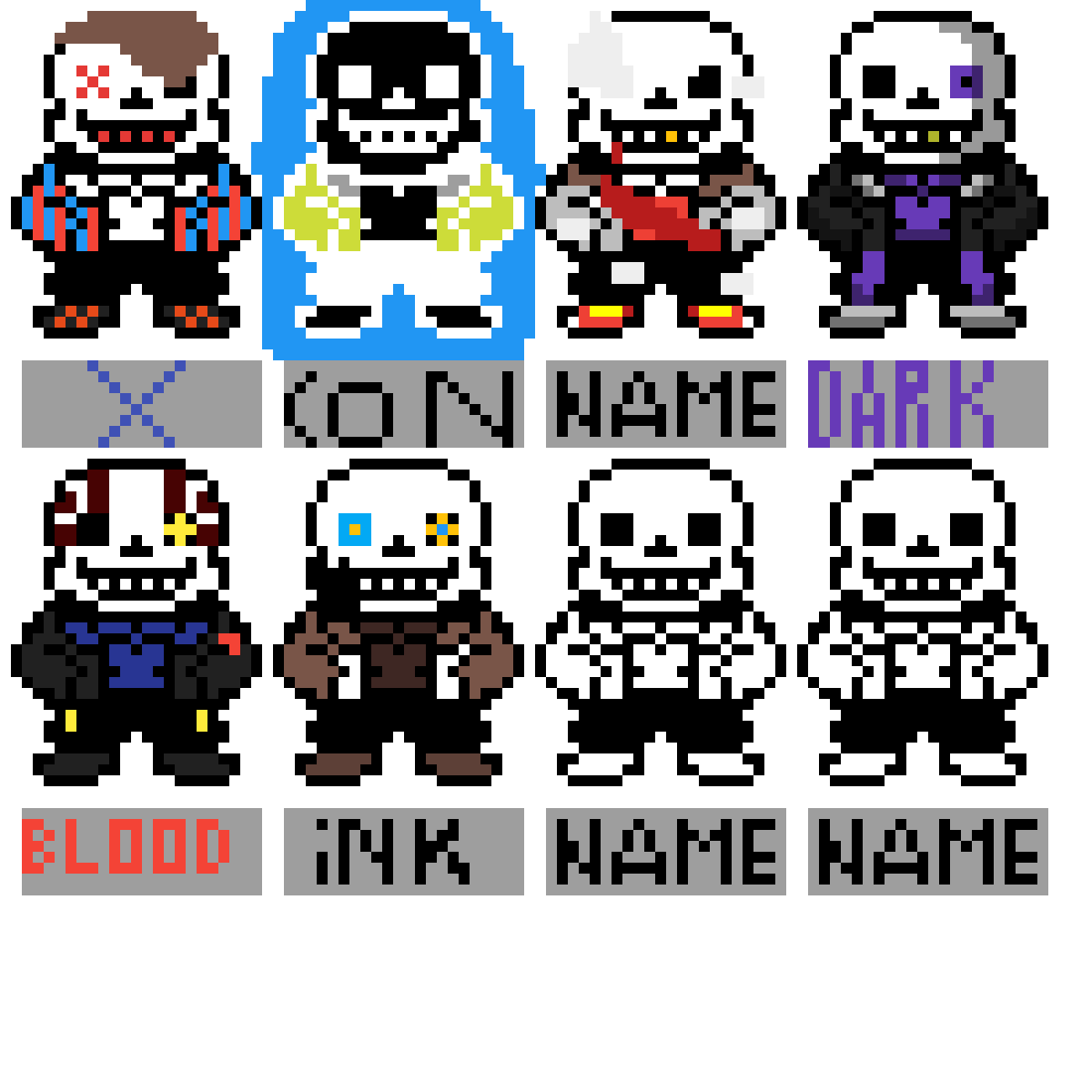 Editing ink sans - Free online pixel art drawing tool - Pixilart