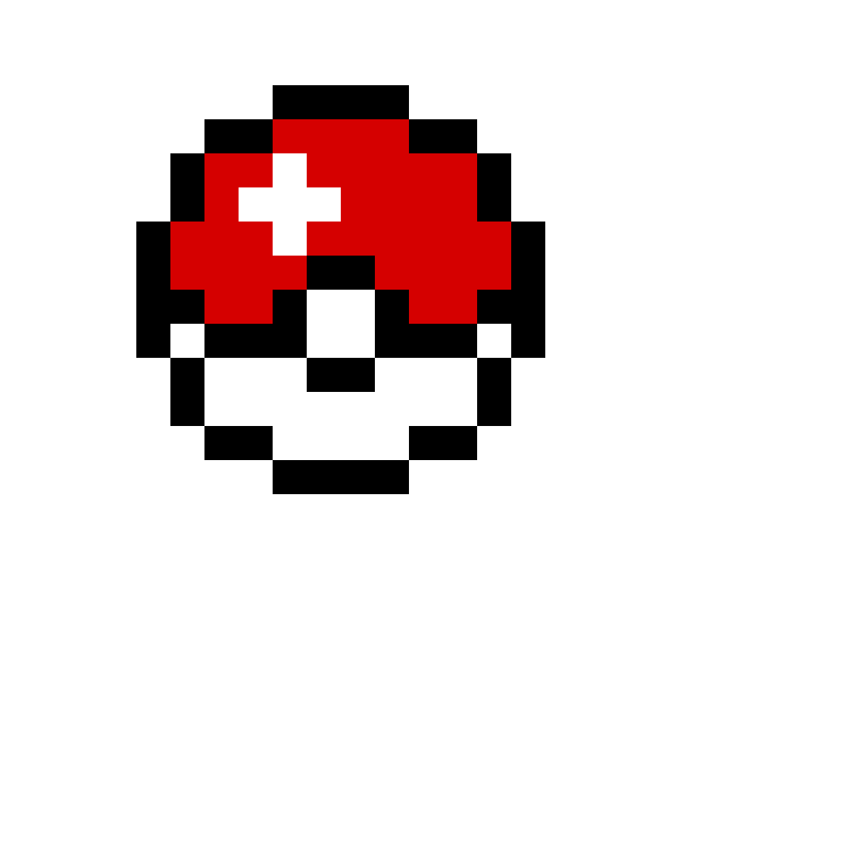 Pixilart - 8-bit pokeball by Powerful-Pickle