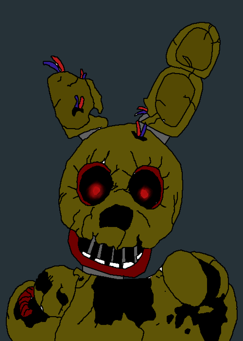 Editing ignited springtrap - Free online pixel art drawing tool - Pixilart
