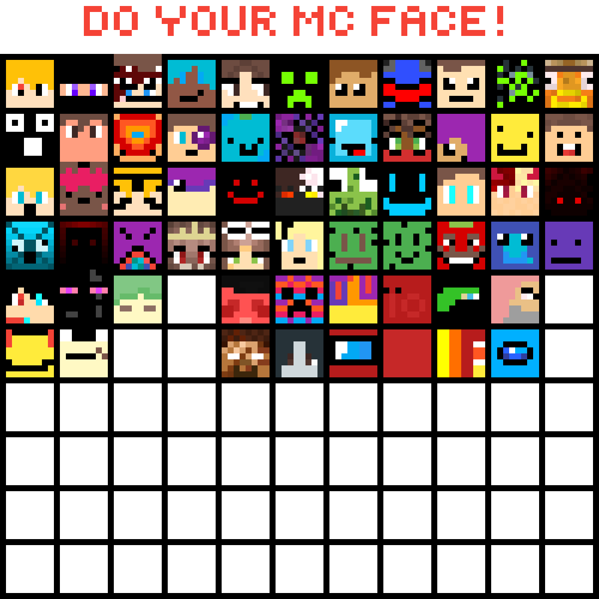 Pixilart - Draw your MC face by ksdicecream