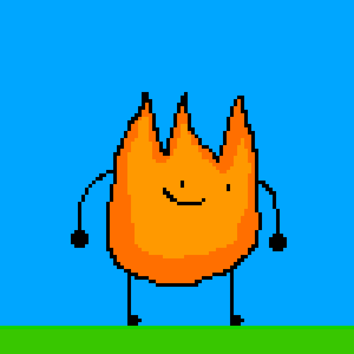 Pixilart - Firey from BFDI by JASBOfficial