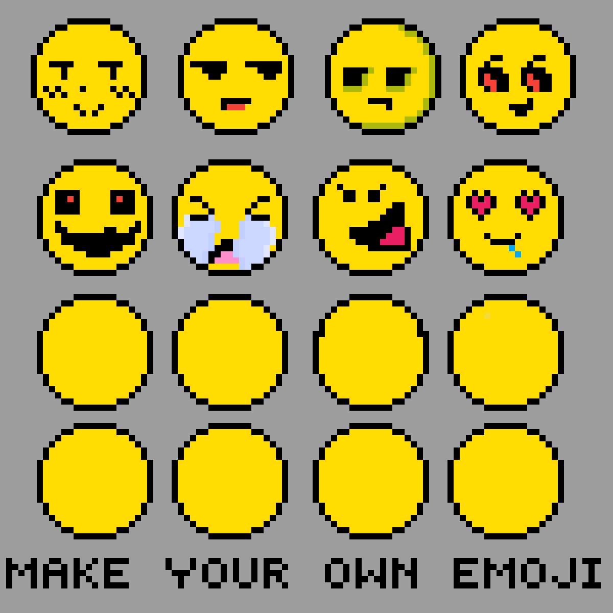 Editing create your own emoji - Free online pixel art drawing tool ...