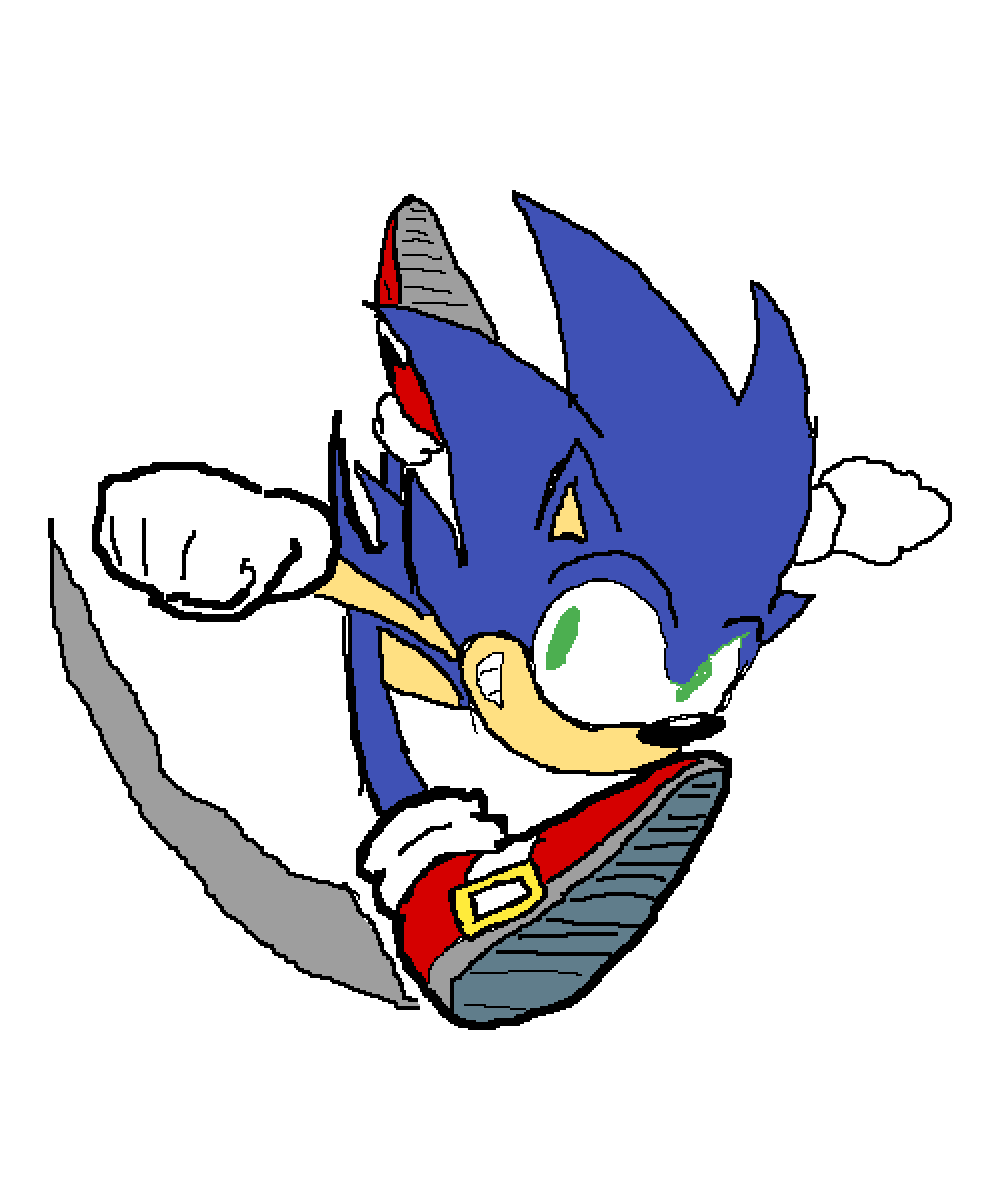 Pixilart - Sonic Running Base color by CycloneAlt