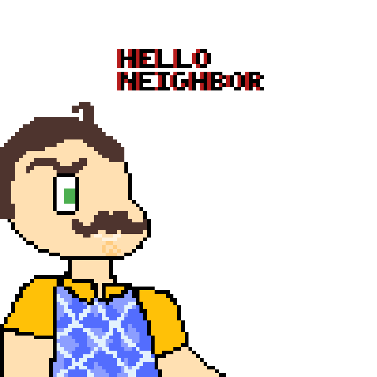 Editing Hello Neighbor - Free online pixel art drawing tool - Pixilart