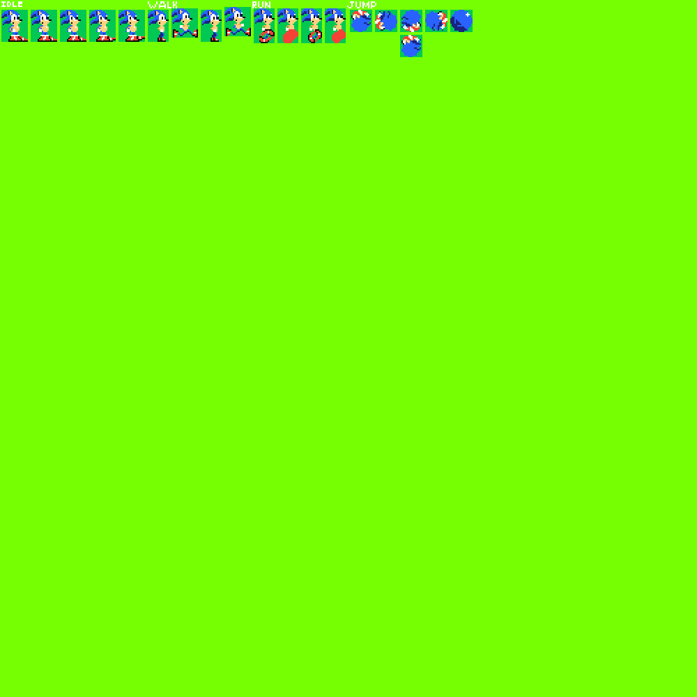 Editing sonic sprite sheet JUMP - Free online pixel art drawing tool ...