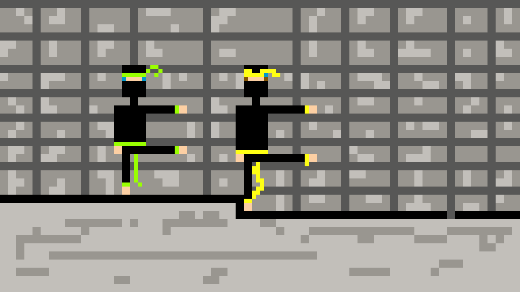 Editing ninjas practicing - Free online pixel art drawing tool - Pixilart