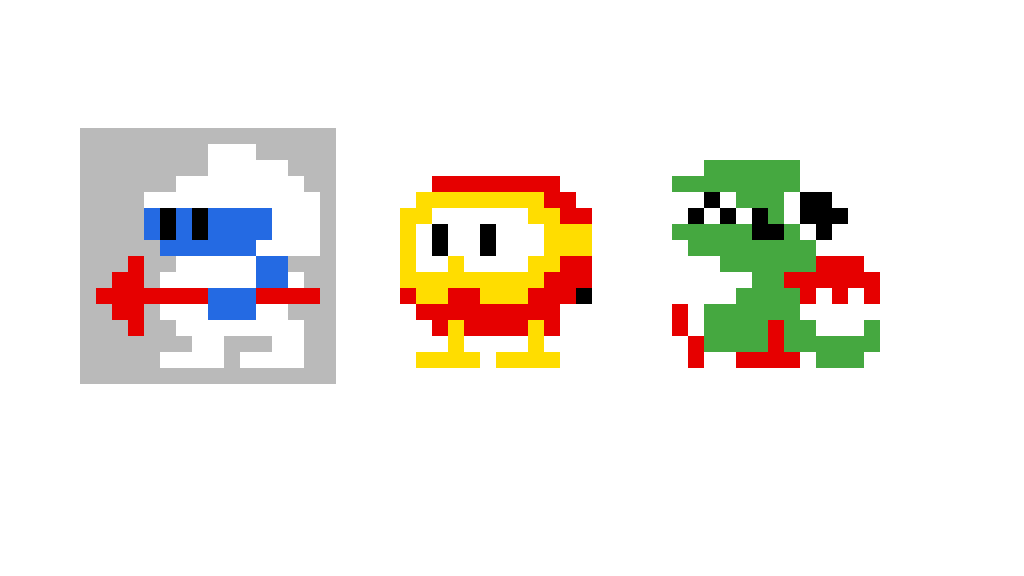Editing DigDug Enemies - Free online pixel art drawing tool - Pixilart