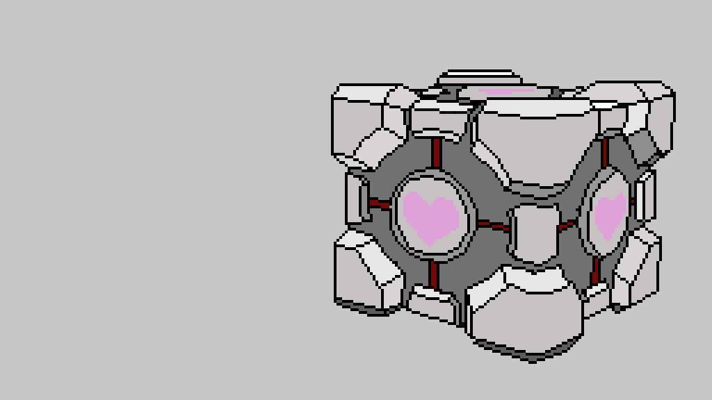 Pixilart - Portal Cube by MagoDasPixeis