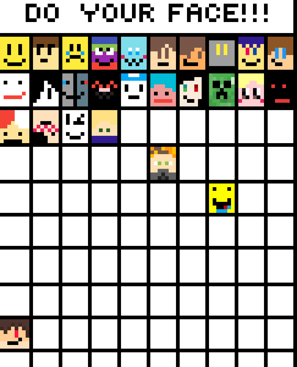 Editing Add a face - Free online pixel art drawing tool - Pixilart