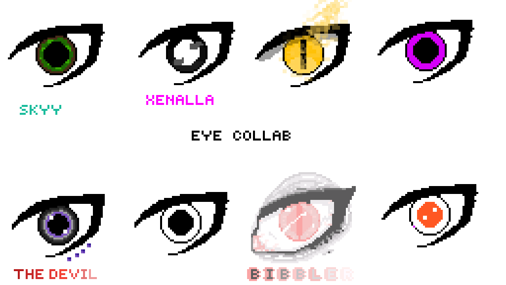 Editing Eye Collab - Free online pixel art drawing tool - Pixilart