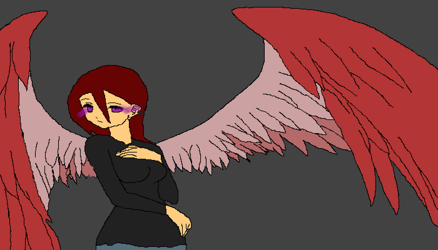 Pixilart - ruby as a human by wolf-ruby