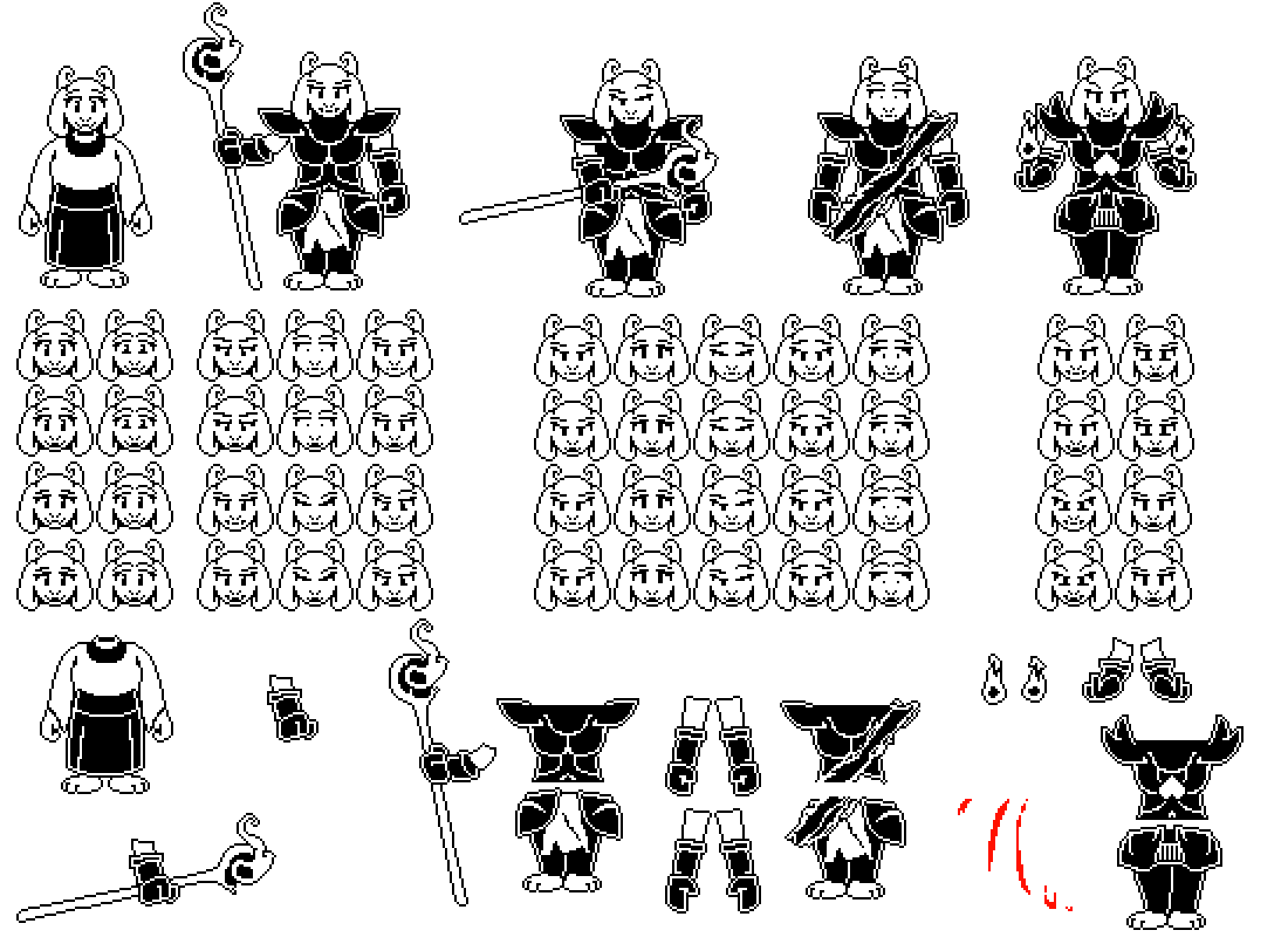 Pixilart - StoryShift Toriel Sheet by Werdna-5002