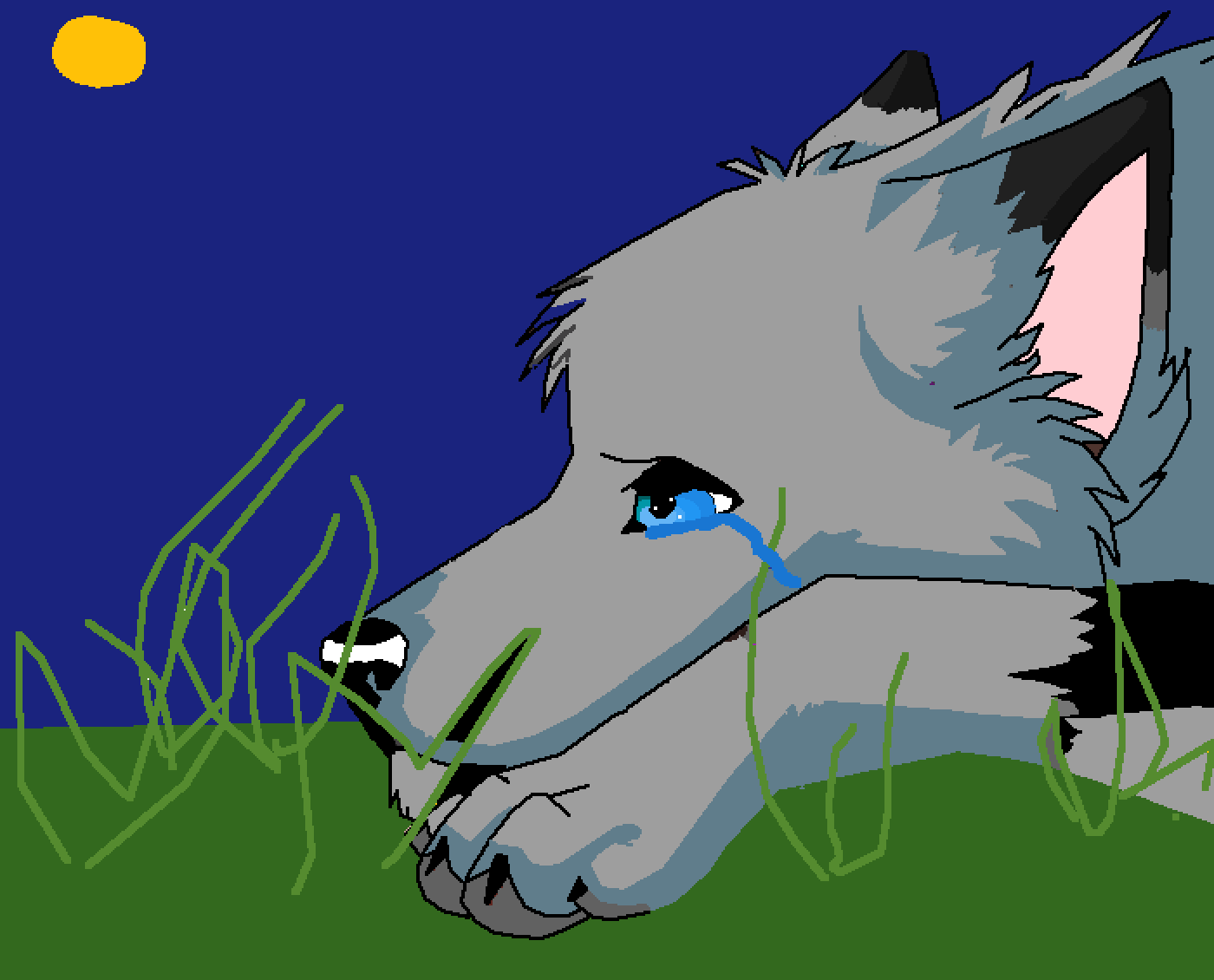 Pixilart - poor wolf by H22O