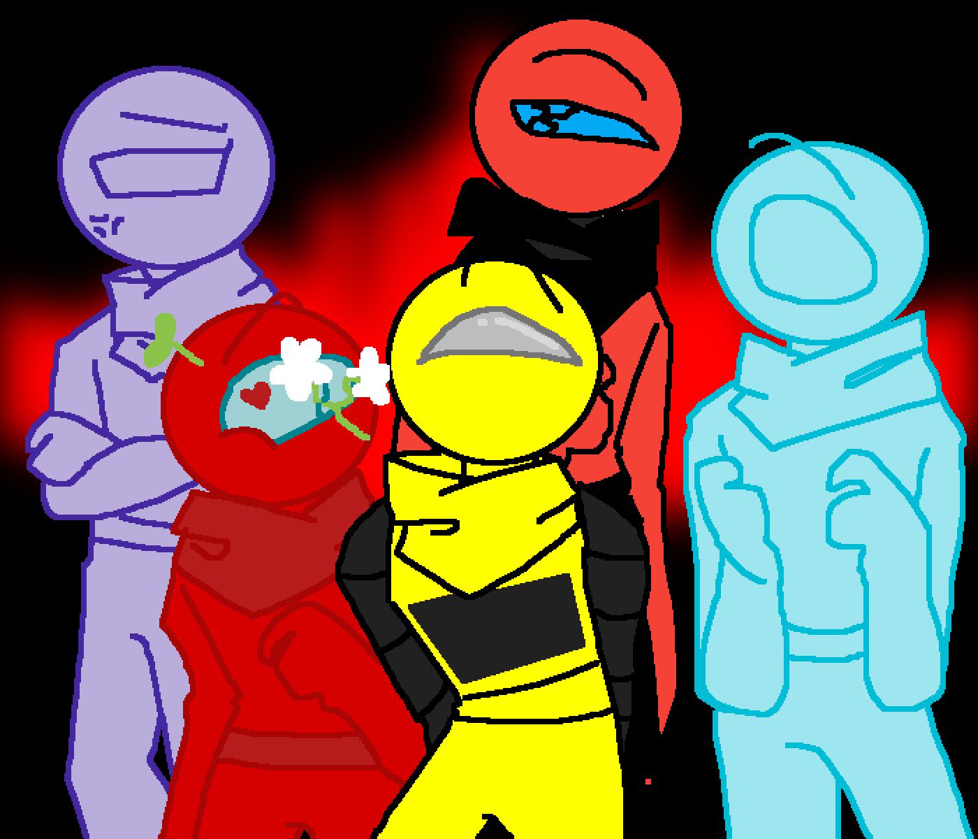 Pixilart - AMONG US COLLAB WITH BEE by Patater