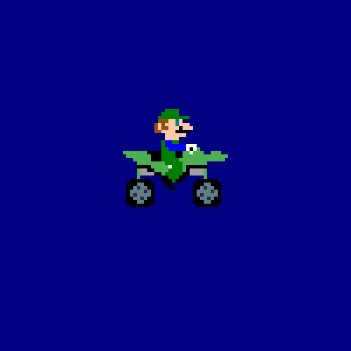 Pixilart - Luigi on dirt bike by The-Fire-Luigi