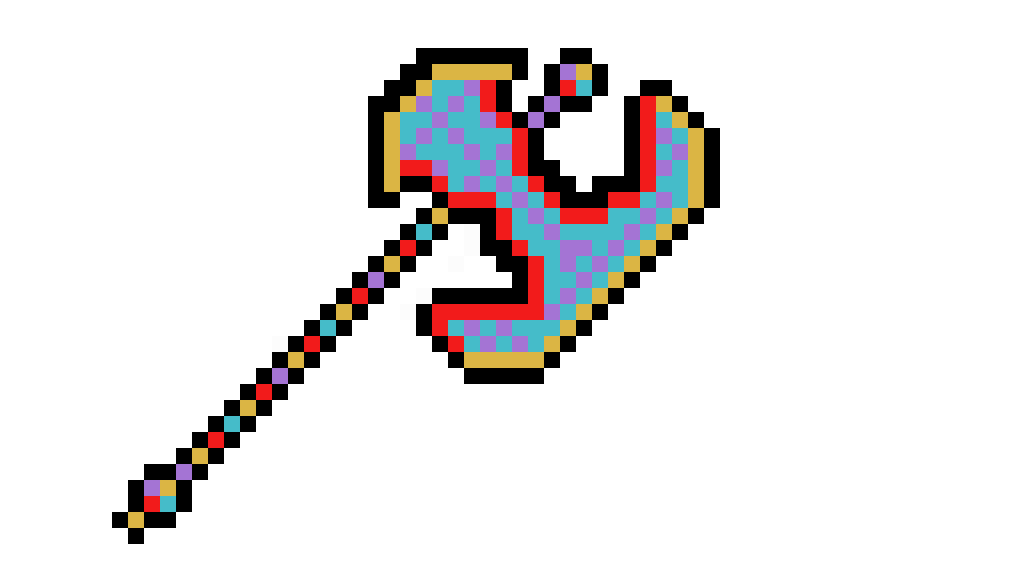 Pixilart - Legendary 4-Coloured Axe by Anonymous