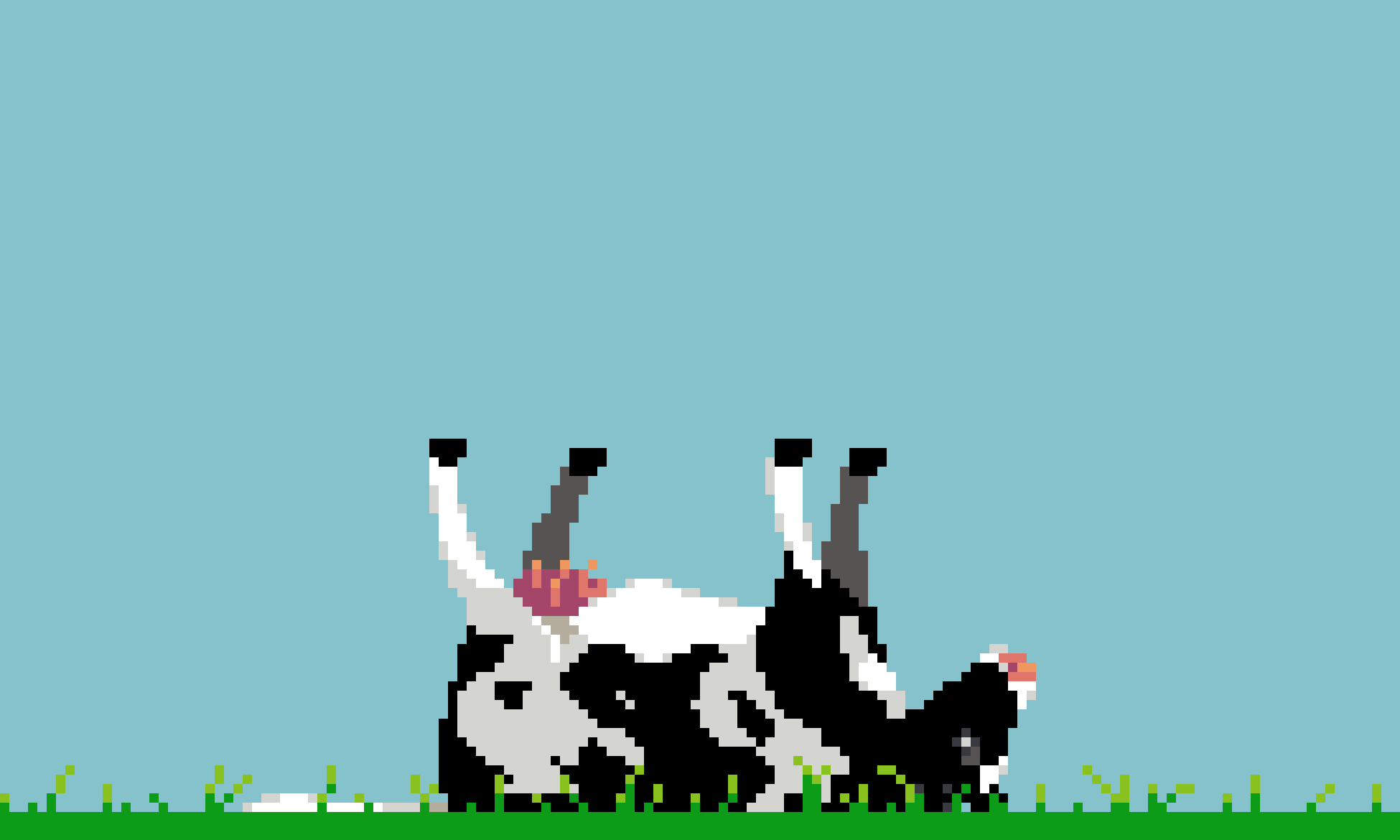 Pixilart - Upside Down Cow by Pixel-Knight