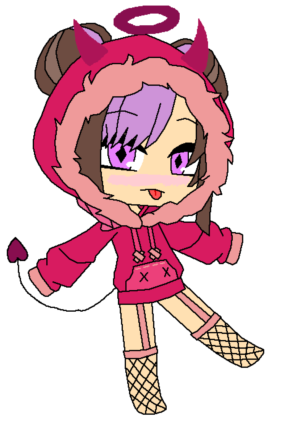 Pixilart - cute angle demon by Wolfy-Queen