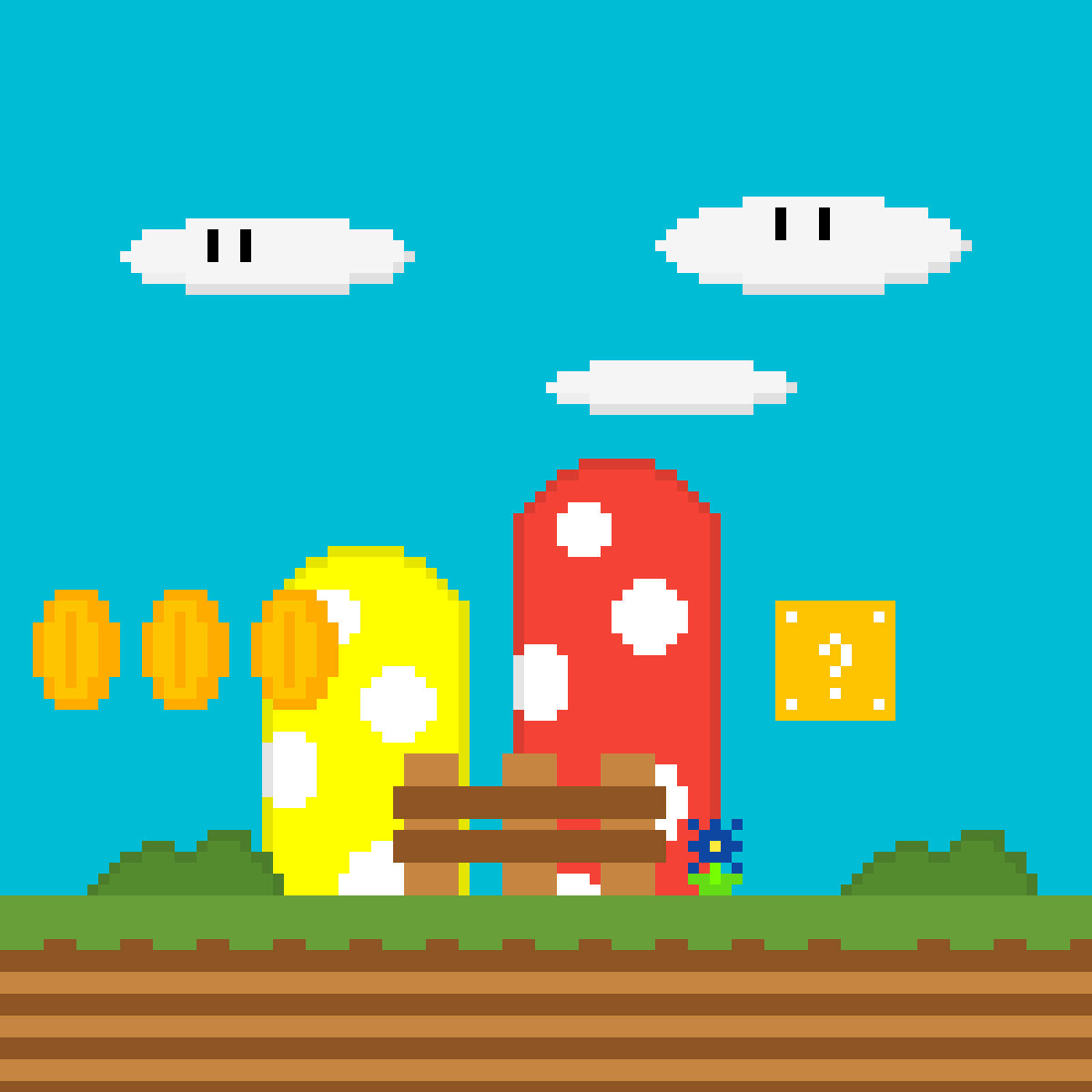 Pixilart - NSMB Overworld by DeafPlayer