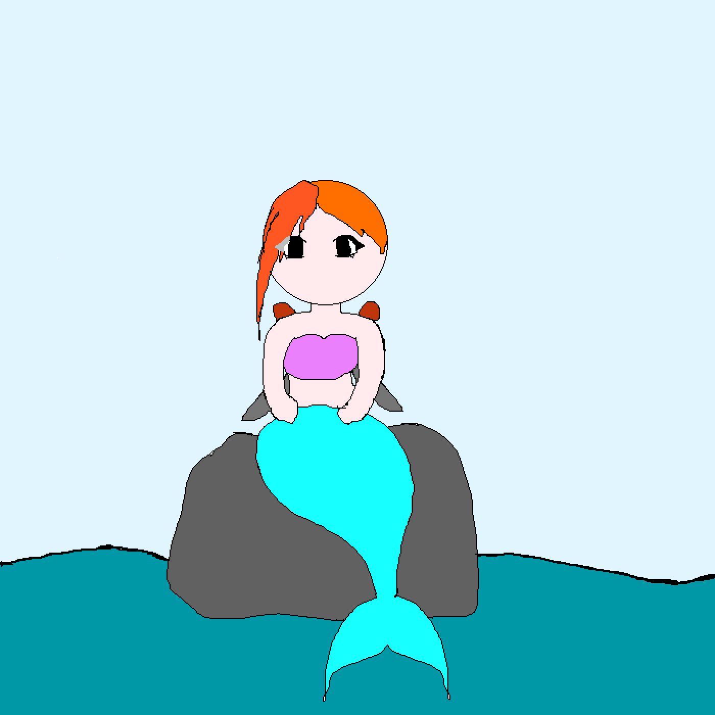 Pixilart - mermaid thing by pixi