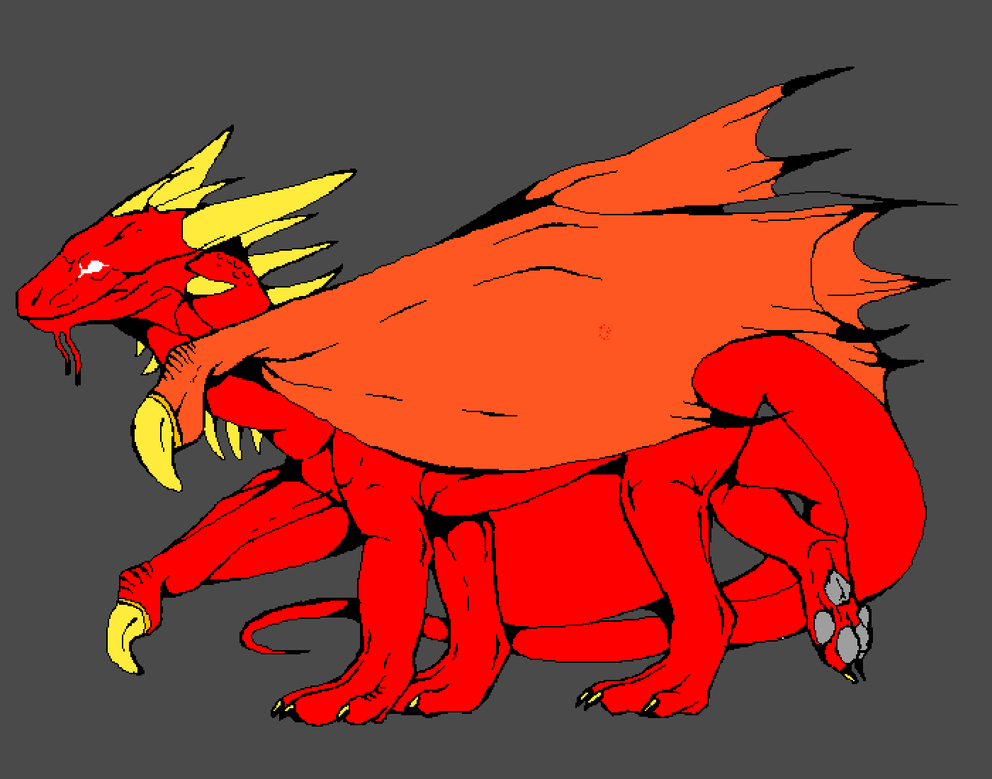 Pixilart - Red Dragon by Me1r0id